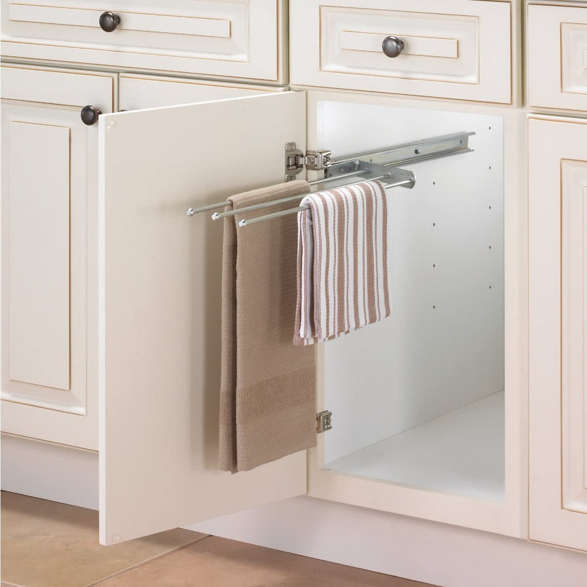 Real Solutions for Real Life Real Solutions Pull-Out Kitchen Towel Holder Bar