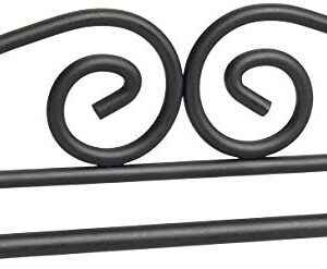 Spectrum Diversified Scroll Paper Towel Holder, Wall Mount, Black