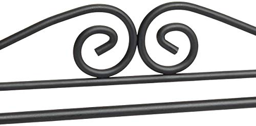 Spectrum Diversified Scroll Paper Towel Holder, Wall Mount, Black