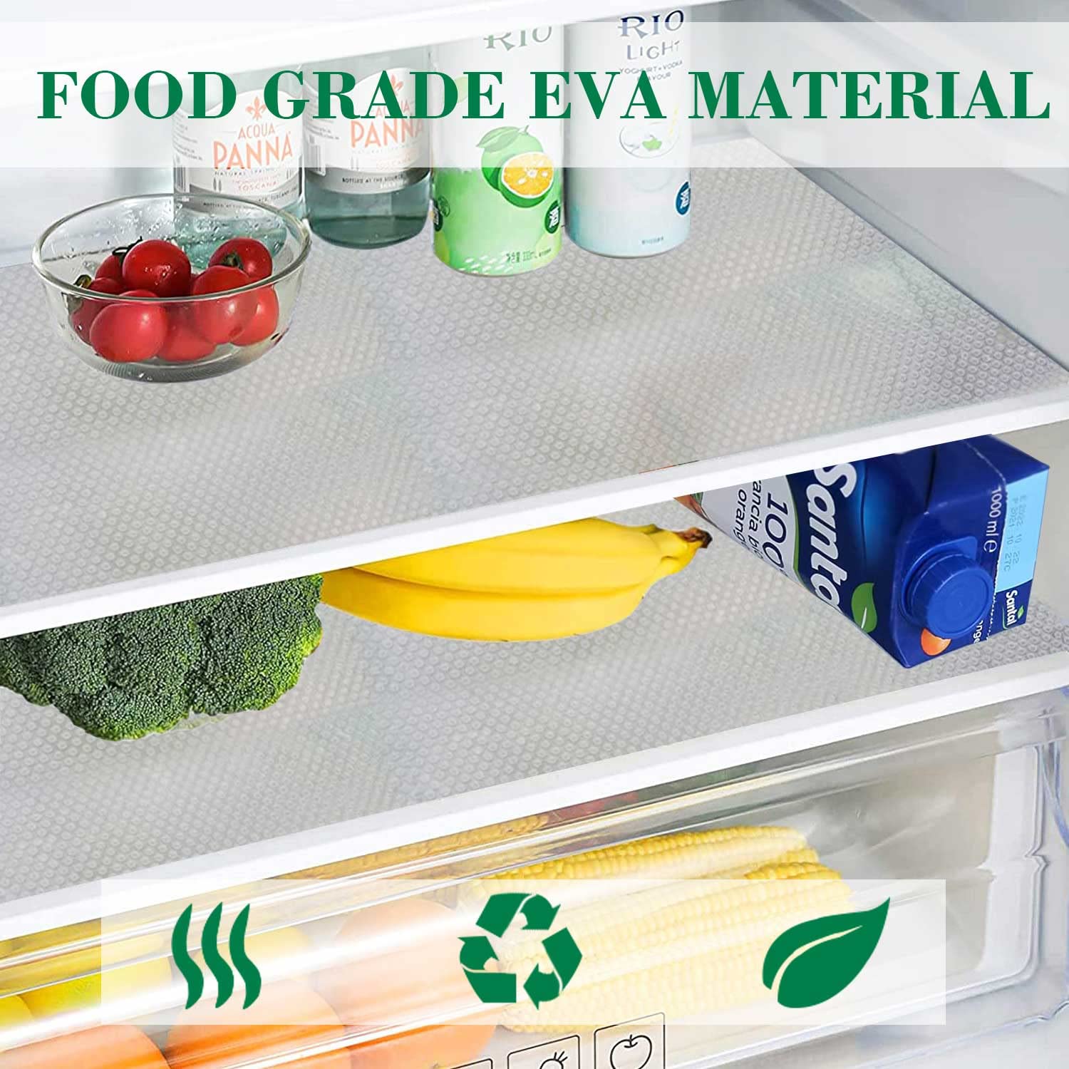 Oyiqar Non-Adhesive Shelf Liners - 23.6" x 236" EVA Washable, Waterproof and Non-Slip Liners for Kitchen Drawers, Pantry Cabinets, and Bathroom Shelves