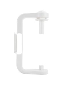 camco paper towel holder | ideal for compact areas | features mountable design and adjustable side knob | white (57114)