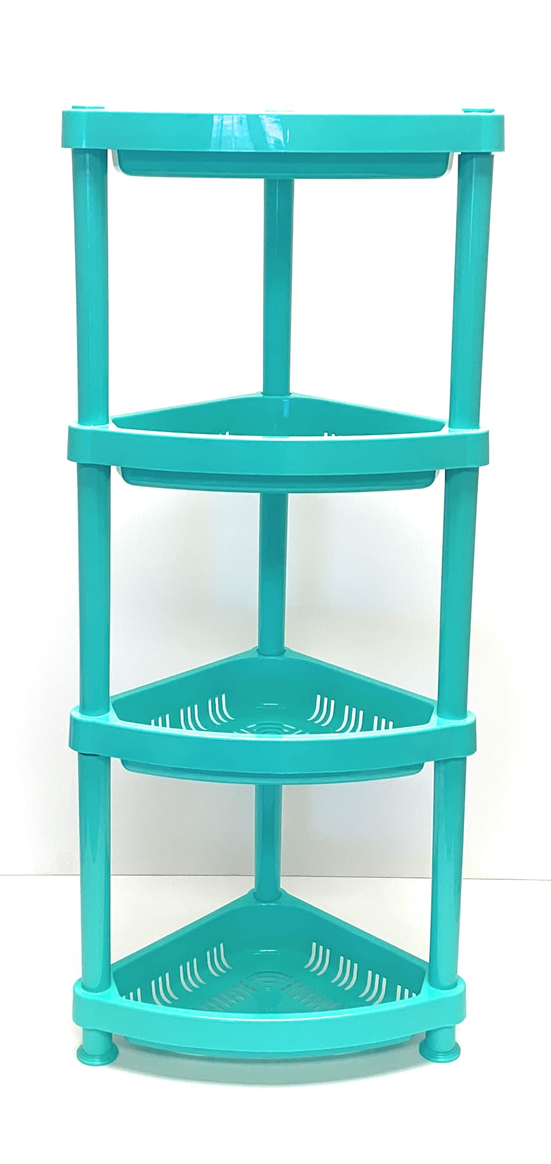 Mintra Home Light Duty Plastic Storage Racks (Triangular Rack, Teal)