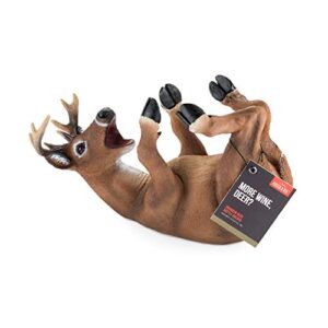 True Drunken Deer Polyresin Wine Bottle Holder Set of 1, Brown, Holds 1 Standard Wine Bottle