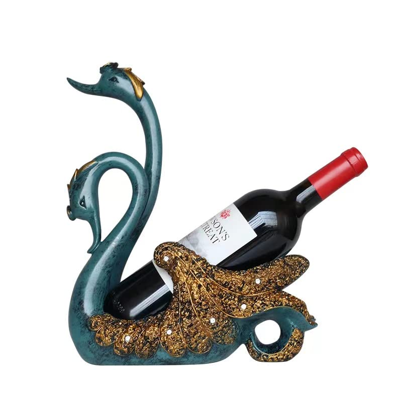 CicodonaGift Wine Bottle Holder Swan Animal Statue for Country Farm Kitchen Decor Tabletop Wine Stands & Racks and Decorative Gifts