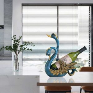 CicodonaGift Wine Bottle Holder Swan Animal Statue for Country Farm Kitchen Decor Tabletop Wine Stands & Racks and Decorative Gifts