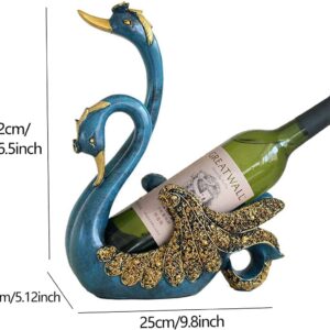 CicodonaGift Wine Bottle Holder Swan Animal Statue for Country Farm Kitchen Decor Tabletop Wine Stands & Racks and Decorative Gifts