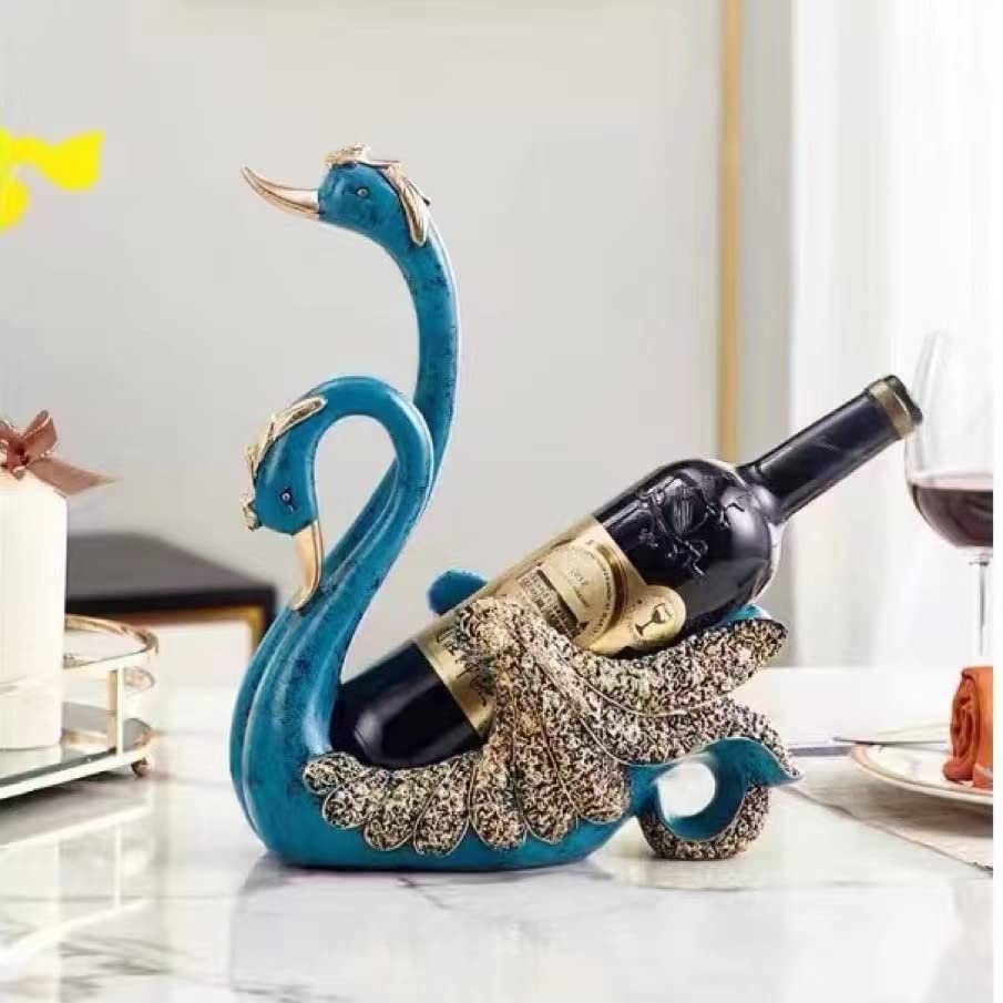 CicodonaGift Wine Bottle Holder Swan Animal Statue for Country Farm Kitchen Decor Tabletop Wine Stands & Racks and Decorative Gifts