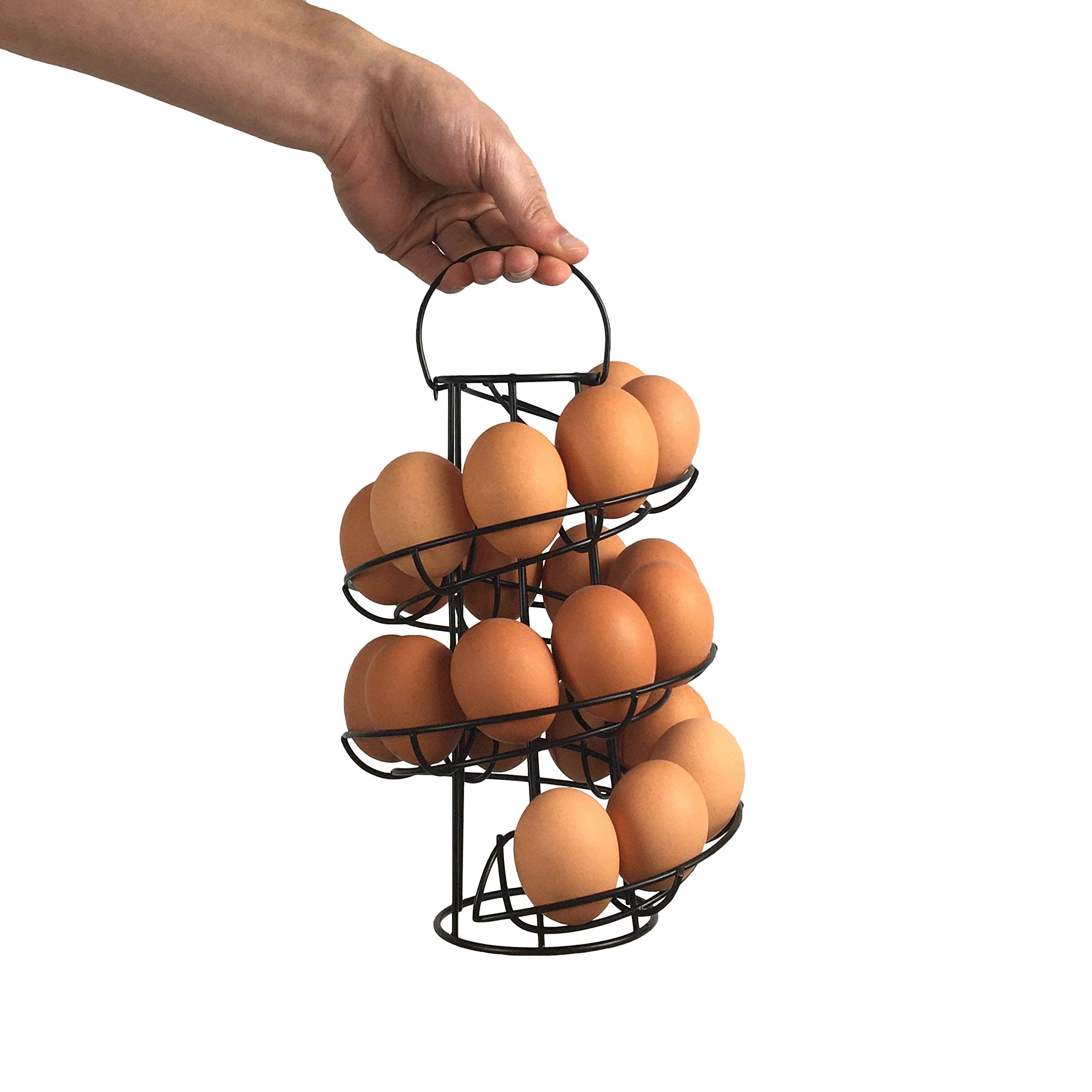 MISTIC COOL Egg Rack Spiral Countertop Egg Holder for Fresh Eggs