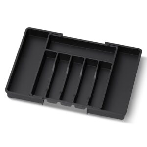 Lifewit Silverware Drawer Organizer and 3pcs Plastic Serving Tray