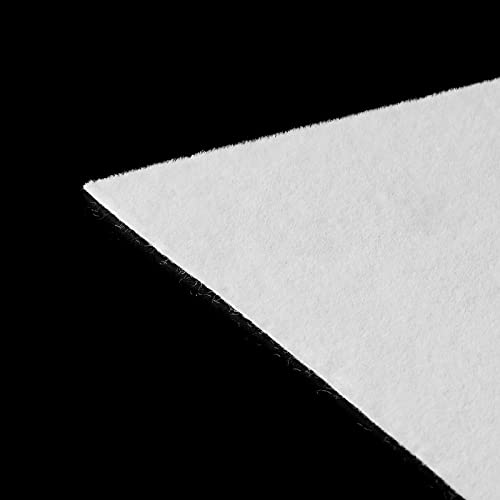 FunStick White Felt Fabric 15.8"x78.8" Self Adhesive Velvet Fabric Felt Sheets for Crafts Soft Velvet Drawer Liners for Jewelry Dresser White Wallpaper Peel and Stick White Velvet Flock Contact Paper