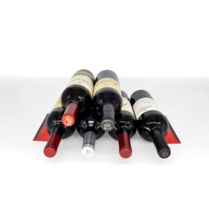 winebars | the compact metal wine rack that's the perfect wine gift for wine lovers (romantic red)