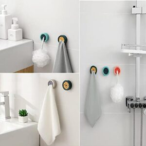 2 Pcs Push Hooks, Kitchen Towel Holder, Home Towel Hook, Innovative Small Towel Hook, Heavy Duty Adhesive Hooks Round Wall Mounted Hanging Towel Hooks, Cabinet, Towel Holder for Bathroom, Kitchen