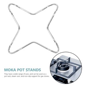 Yardwe 6pcs Coffee Stand Gas Ring Wok Rack Gas Stove Pot Rack Gas Burner Pot Gas Trivet Stove Holder Ring Trivet Pot Stand Gas Ring Reducer Wok for Electric Stove Iron Bracket Ring Round