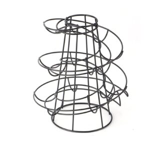 famkit egg skelter dispenser rack spiral design metal egg skelter freestanding wire chicken egg storage organizer display holder