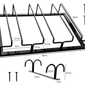 Set of 1 Wine Glass Holder and 1 Drying Mug Hook - Wine Glass Rack for Easy Storage and Organization - Stylish and Sturdy Wine Glass Rack Under Cabinet - Enjoy Your Wine Glass Hooks!