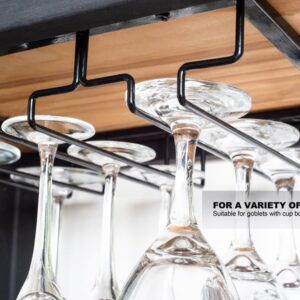 Set of 1 Wine Glass Holder and 1 Drying Mug Hook - Wine Glass Rack for Easy Storage and Organization - Stylish and Sturdy Wine Glass Rack Under Cabinet - Enjoy Your Wine Glass Hooks!