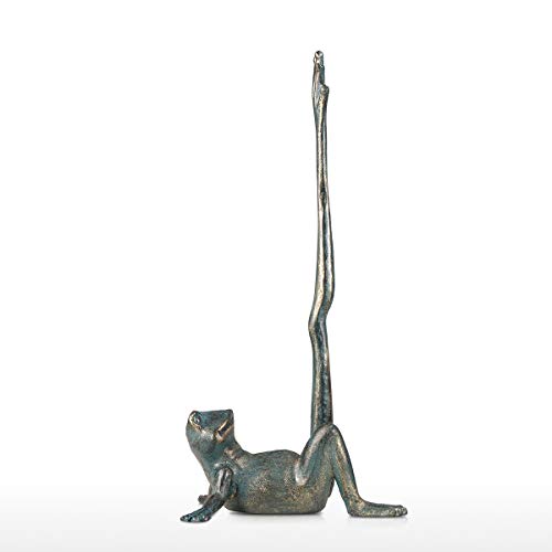 Frog Paper Towel Holder Animal Toilet Paper Roll Holder Antique Cast Iron Organizer Cast Iron Paper Towel Stand