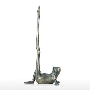 Frog Paper Towel Holder Animal Toilet Paper Roll Holder Antique Cast Iron Organizer Cast Iron Paper Towel Stand