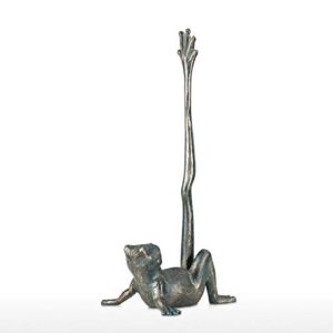 Frog Paper Towel Holder Animal Toilet Paper Roll Holder Antique Cast Iron Organizer Cast Iron Paper Towel Stand