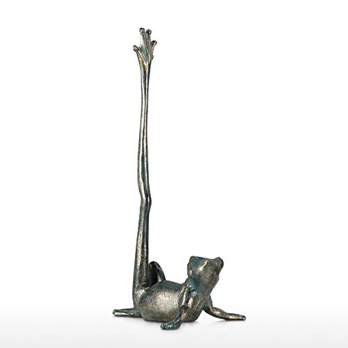 Frog Paper Towel Holder Animal Toilet Paper Roll Holder Antique Cast Iron Organizer Cast Iron Paper Towel Stand