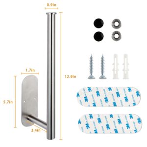 Aisto Paper Towel Holder Wall Mount Under Cabinet Adhesive Paper Towel Holder or Wall Drilling for Home Kitchen - SUS304 Stainless Steel