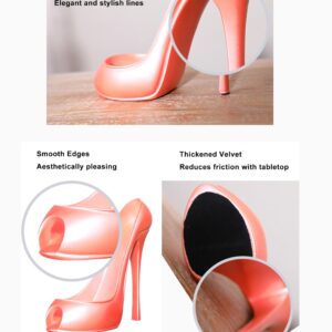 EBOXER Home High Heel Wine Bottle Holder 7.5 Inch Tall, Stylish Wine Bottle Holder Shoe High Heel Shaped for Bar Home and Decor, Red