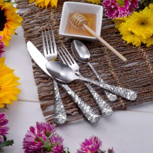 Liberty Tabletop Honey Bee 20 Piece Flatware Set service for 4 Silverware Made in USA 18/10