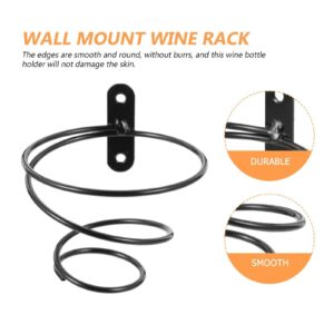 Kichvoe 2pcs Spiral Wine Wall Holder Metal Wine Bottle Display Holder Wall-Mounted Wine Rack Wine Storage Organizer for Beverages Champagne Liquor