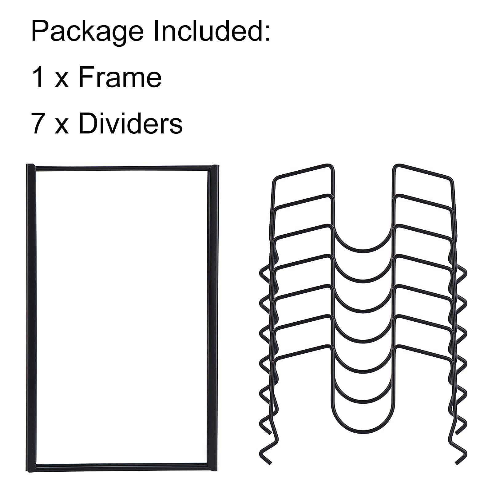 Toplife Adjustable 10+ Pans Organizer Rack + 7+ Lids Organizer Rack for Kitchen Cabinet, Black