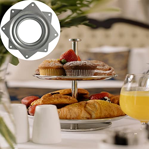 2 Pcs 4 Inch Susan Turntable Bearings Susan Turntable Lazy Susan Turntable Square Rotating Bearing Plate Lazy Susan Hardware Swivel Plate, for Swivel Plate,Corner Cabinet,Revolving Shelve in Kitchen