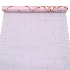 Yifasy Shelf Liner Pink Royal Floral Peel & Stick Dresser Drawer Wall Paper Furniture Refurbished Sticker Waterproof 118x17.7 Inch