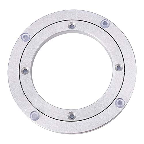 Turntable Round Dining Table Aluminium Alloy Rotating Bearing Swivel Plate for Table Sculpture(14cmH8.5MM)