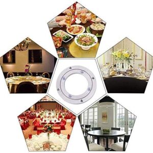 Turntable Round Dining Table Aluminium Alloy Rotating Bearing Swivel Plate for Table Sculpture(14cmH8.5MM)