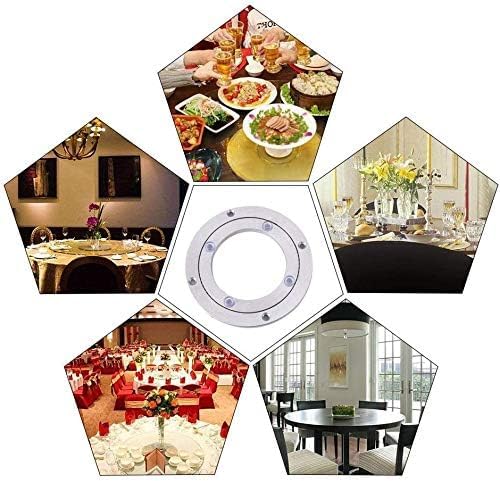 Turntable Round Dining Table Aluminium Alloy Rotating Bearing Swivel Plate for Table Sculpture(14cmH8.5MM)