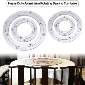 Turntable Round Dining Table Aluminium Alloy Rotating Bearing Swivel Plate for Table Sculpture(14cmH8.5MM)