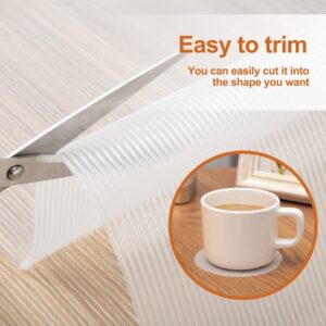 SinhRinh Shelf Liner, Non-Adhesive Drawer Liner, Double Sided Non-Slip Cabinet Liner 17.5IN x 20FT Cuttable and Washable for Kitchen, Shoe Rack and Refrigerator - Clear