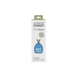 joseph joseph iw1 24-36l eco liners recycled bin liners (20 pack) - grey