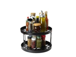 gourmet basics by mikasa haven 2-tier lazy susan, black