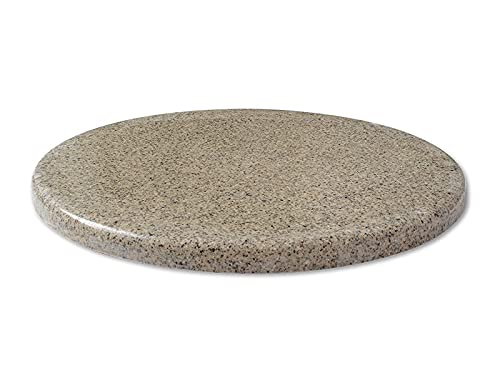 Cappuccino, Gloss, 16", Cultured Granite, Crater, Lazy Susan, Turntable