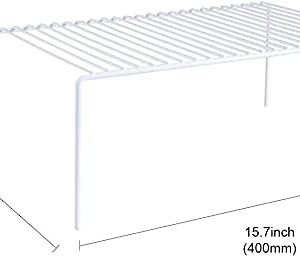 ARCCI Kitchen Cabinet Shelf Organizer Rack Set of 5, Large (15.7 x 9.4 inch) Metal Wire Storage Shelves Rack, Dish Plate Organizer Rack for Cabinets, Pantry, Cupboard Organization Shelf Risers