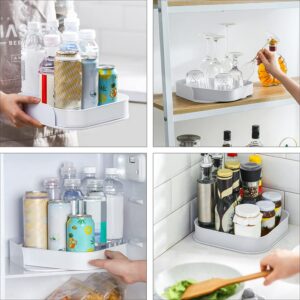 Hemoton 1pc Plastic Storage Dresser Seasoning Organizer for Cabinet Turntable Cake Stand Storage Rack Rotating Rack Spices Vanity Desk Rotating Spice Rack to Rotate White Food Single Layer