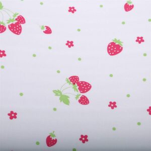 Sperrins 300 * 30CM Waterproof Polka Dots Strawberry Paper Roll Shelf Drawer Liner Table Paper Placemat Desk Mat for Kitchen Cabinets Drawer Dresser Pantry Closet