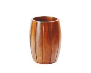 americancomfy utensil holder for kitchen counter wooden large round utensils holder barrel-shape multipurpose utensil storage organizer countertop kitchen utensil for christmas gift