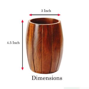 americancomfy Utensil Holder for Kitchen Counter Wooden Large Round Utensils Holder Barrel-Shape Multipurpose Utensil Storage Organizer Countertop Kitchen Utensil for christmas gift