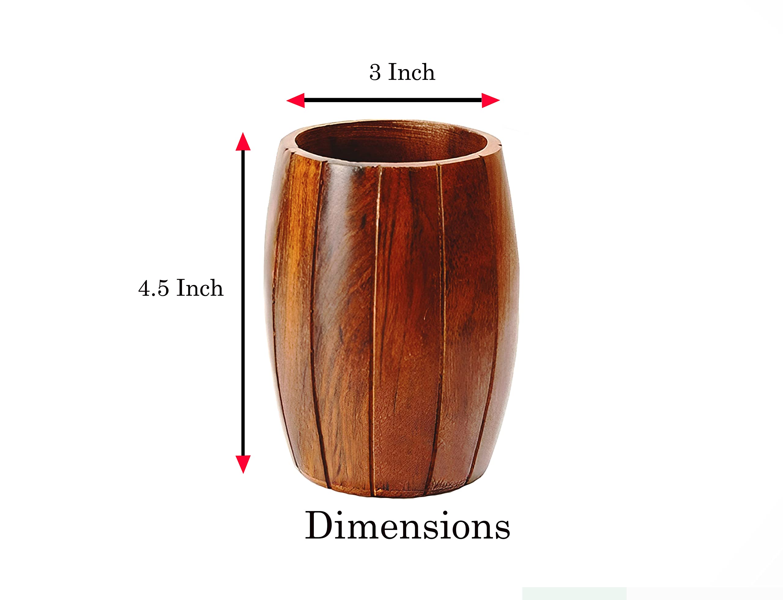 americancomfy Utensil Holder for Kitchen Counter Wooden Large Round Utensils Holder Barrel-Shape Multipurpose Utensil Storage Organizer Countertop Kitchen Utensil for christmas gift