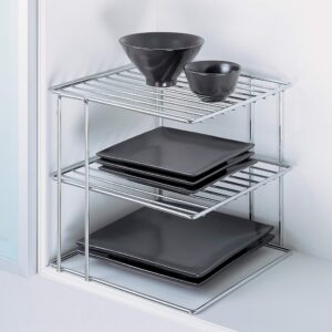 Organize It All Chrome Kitchen Corner Shelf, Pack of 1, Silver