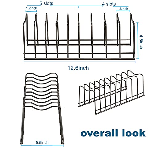 WenZBros Kitchen Pot&Pan Lid Organizer, Rack Holder, Rest Cutting Board, Baking Sheet, Stainless Steel, Satin Nickel