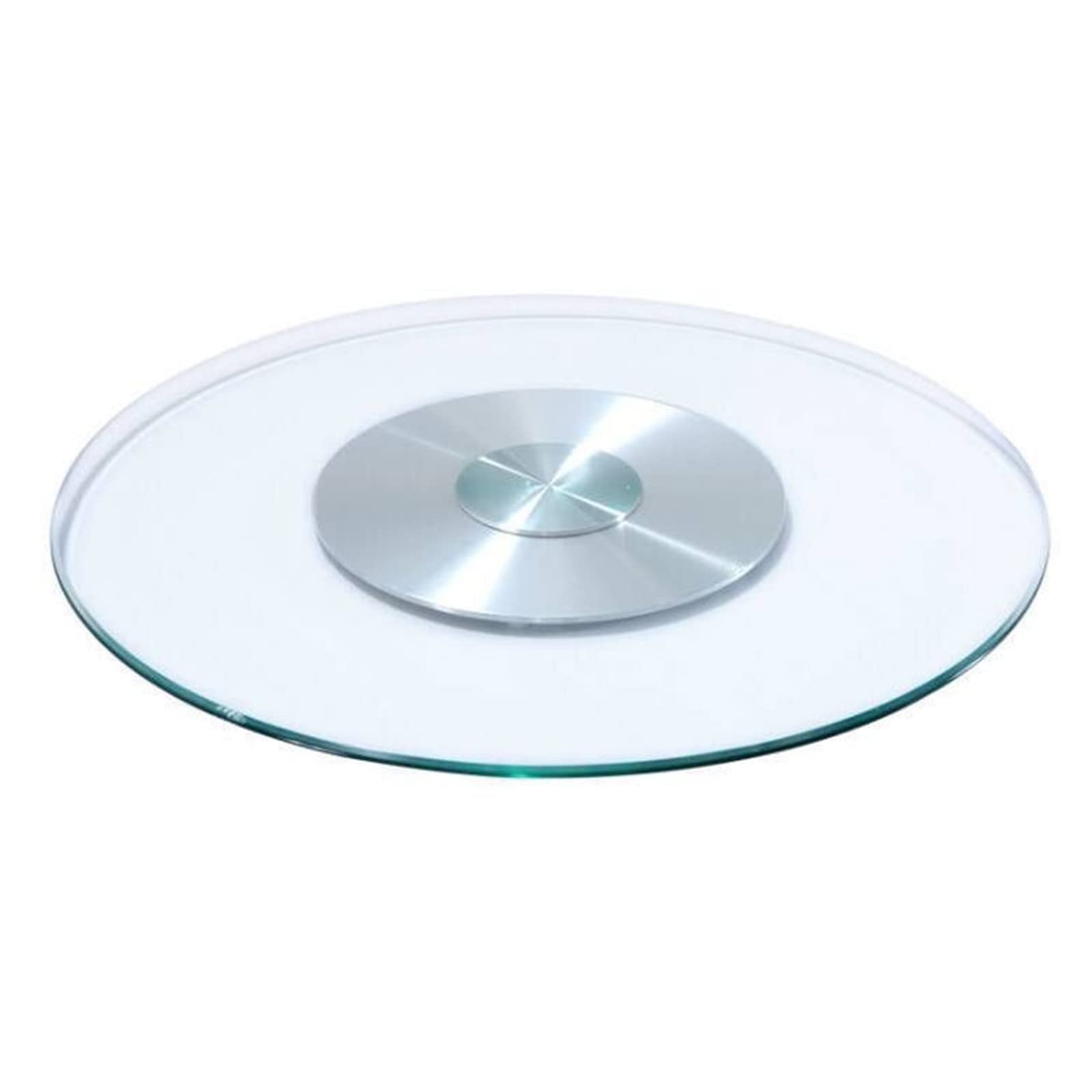 QQXX Round Tempered Glass Table Top,Thick Glass Lazy Susan Turntable,Round Tabletop Rotating Serving Tray for Dining Table Restaurant Rotatable Service Tray,A,70cm/28inch