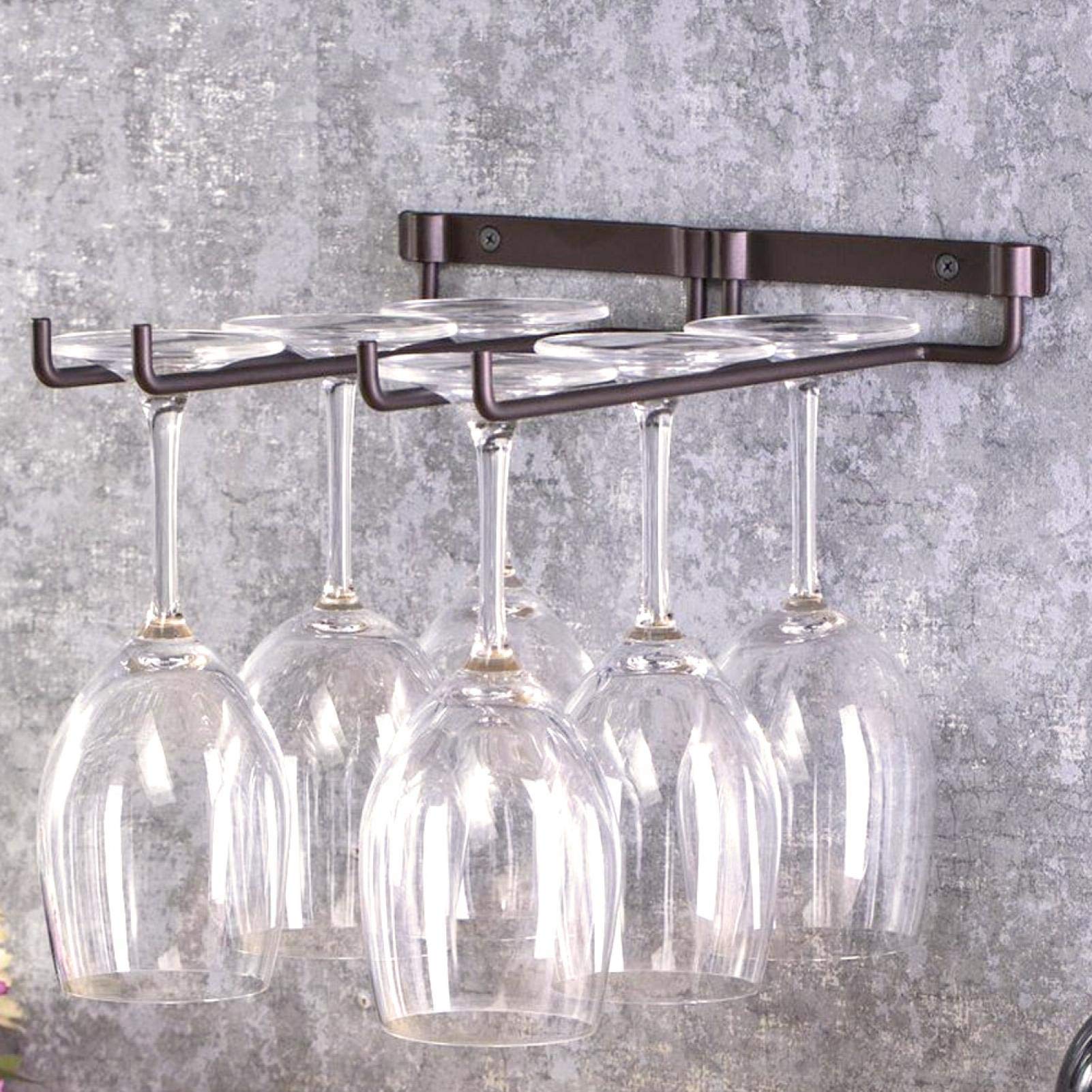 SUCIE Wine Glass Rack, Metal Glasses Storage Hanger Wine Glass Hanging Rack for Home for Kitchen for Hotel for Bar