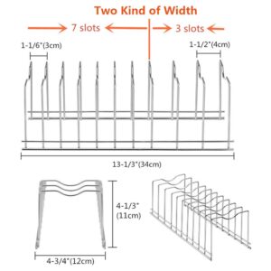 SANNO Pot Lid Organizer Pot Lid Rack Holder Drawer Plate Organizer Expandable Cabinet Shelf Organizer Rack, Large Kitchen Cupboard Organizer